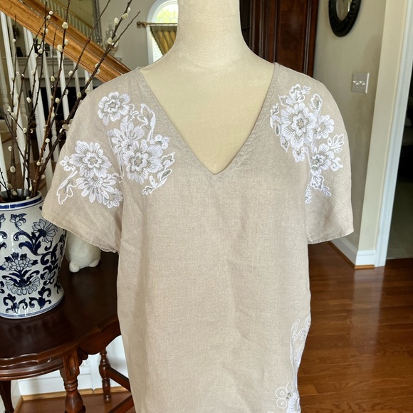 J. Jill | Tops | J Jill Love Linen Collection With Beautiful Embroidery ...